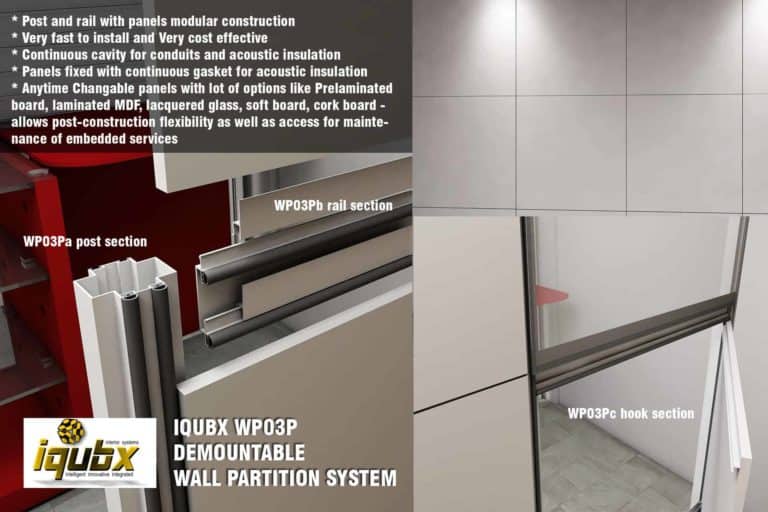 Demountable Partition wall, Modular aluminium office partition systems