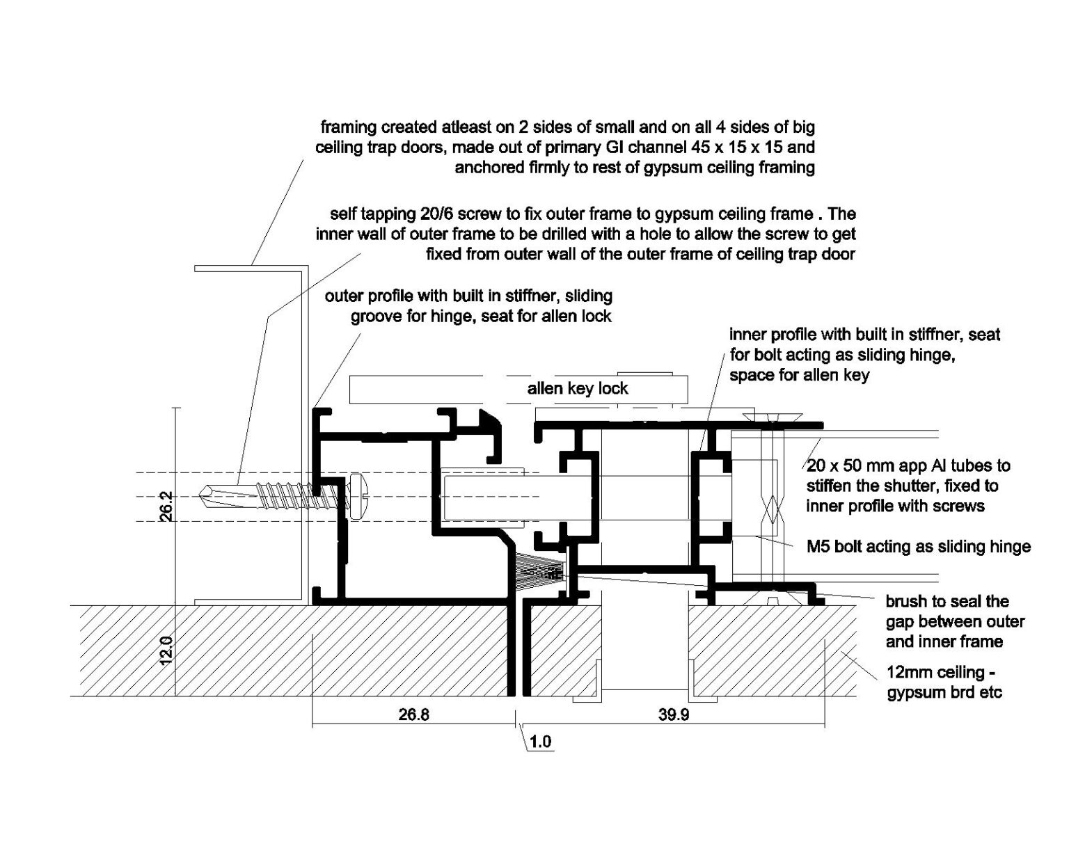 Skyhatch ceiling access panel trapdoor system - IQUBX